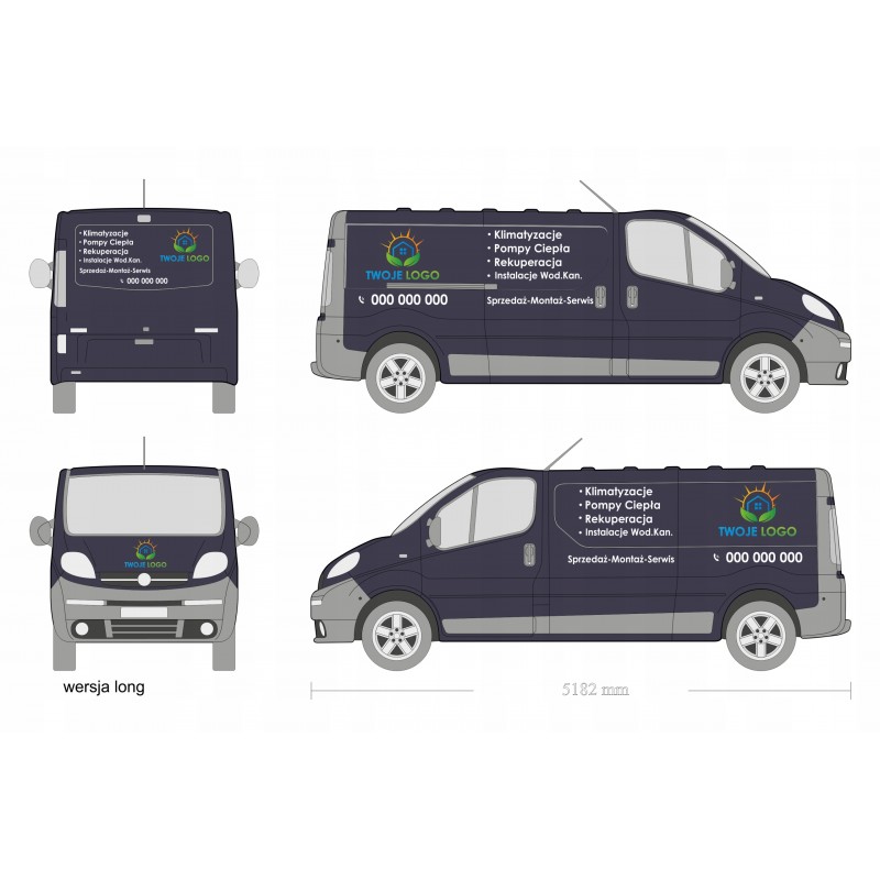 REKLAMA na BUSA magnetyczna samochód naklejki BUS