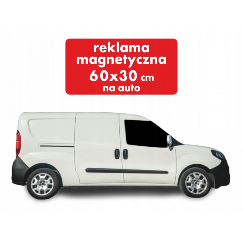 Reklama magnetyczna na samochód MAGNES 60x30 cm